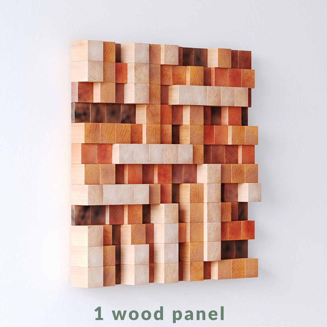 Wood Sound Diffuser Parametric Wall Art Wood Wall Acoustic Panel. Large Wood 3D Mosaic ...