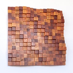 Wood Block Wall Art Parametric 3D Wall Sculpture Mosaic - Etsy