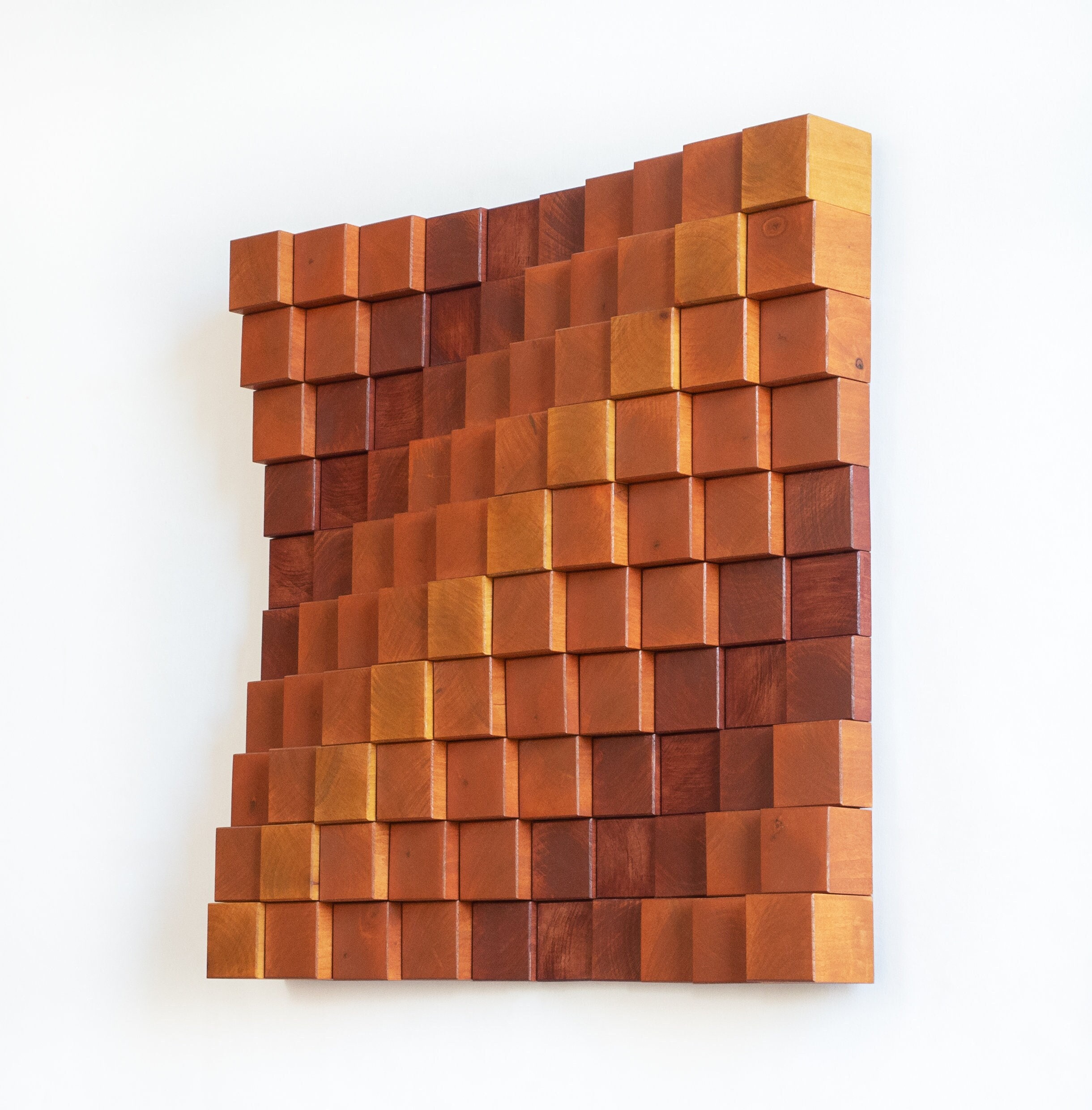 Parametric 3D Wood Wall Art Brown Gradient. Wood Wall Acoustic Panel ...