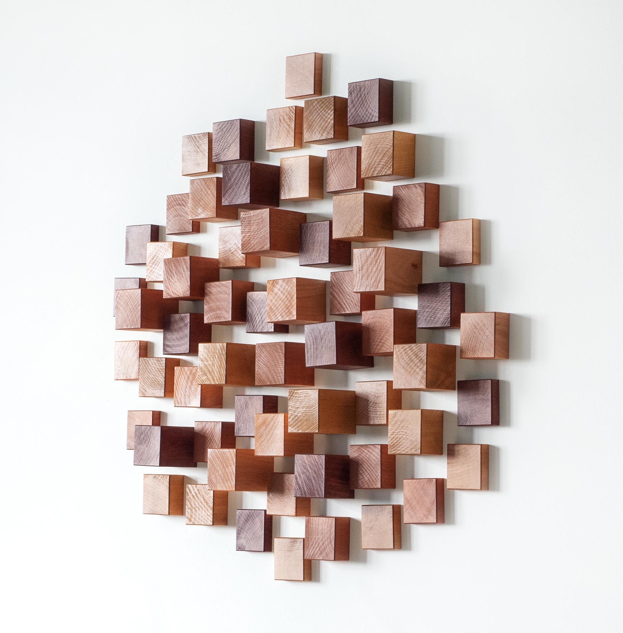 3D Wood Block Wall Art DIY Kit Eco Rustic Wood Wall Decor - Sustainable ...