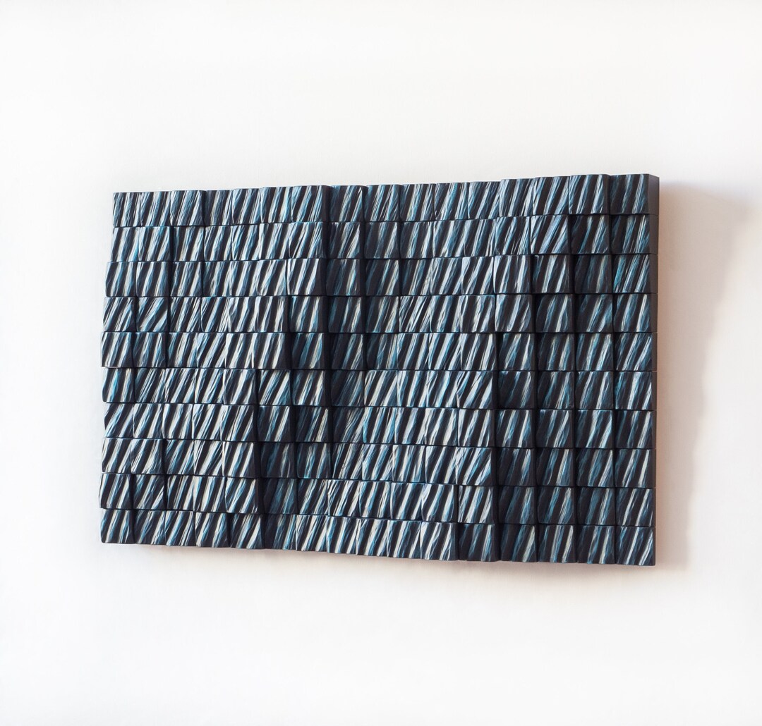 Modern Wood Carving Wood Wall Sculpture Parametric Wall Art 3D Decor ...