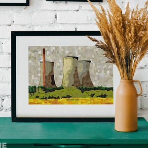 Richborough Power Station Poster Original Handmade Collage - Etsy
