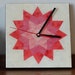 Red Star Wall Clock Paper Mosaic Collage - Etsy