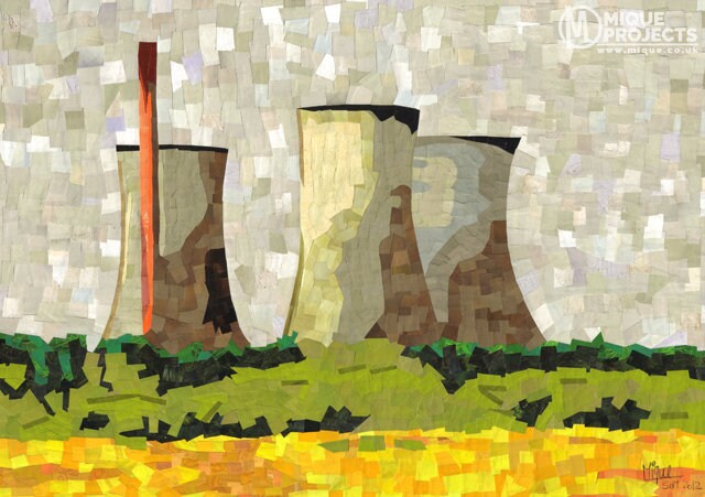 Richborough Power Station Poster Original Handmade Collage - Etsy