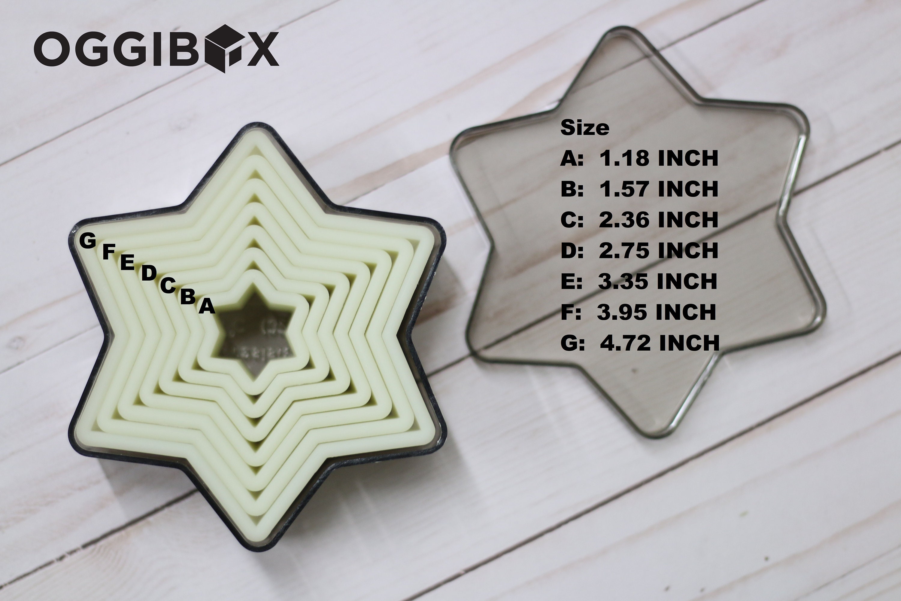 Oggibox 9-Piece Hexagon Nylon Cutter Set Pastry Biscuit Cookie | Etsy