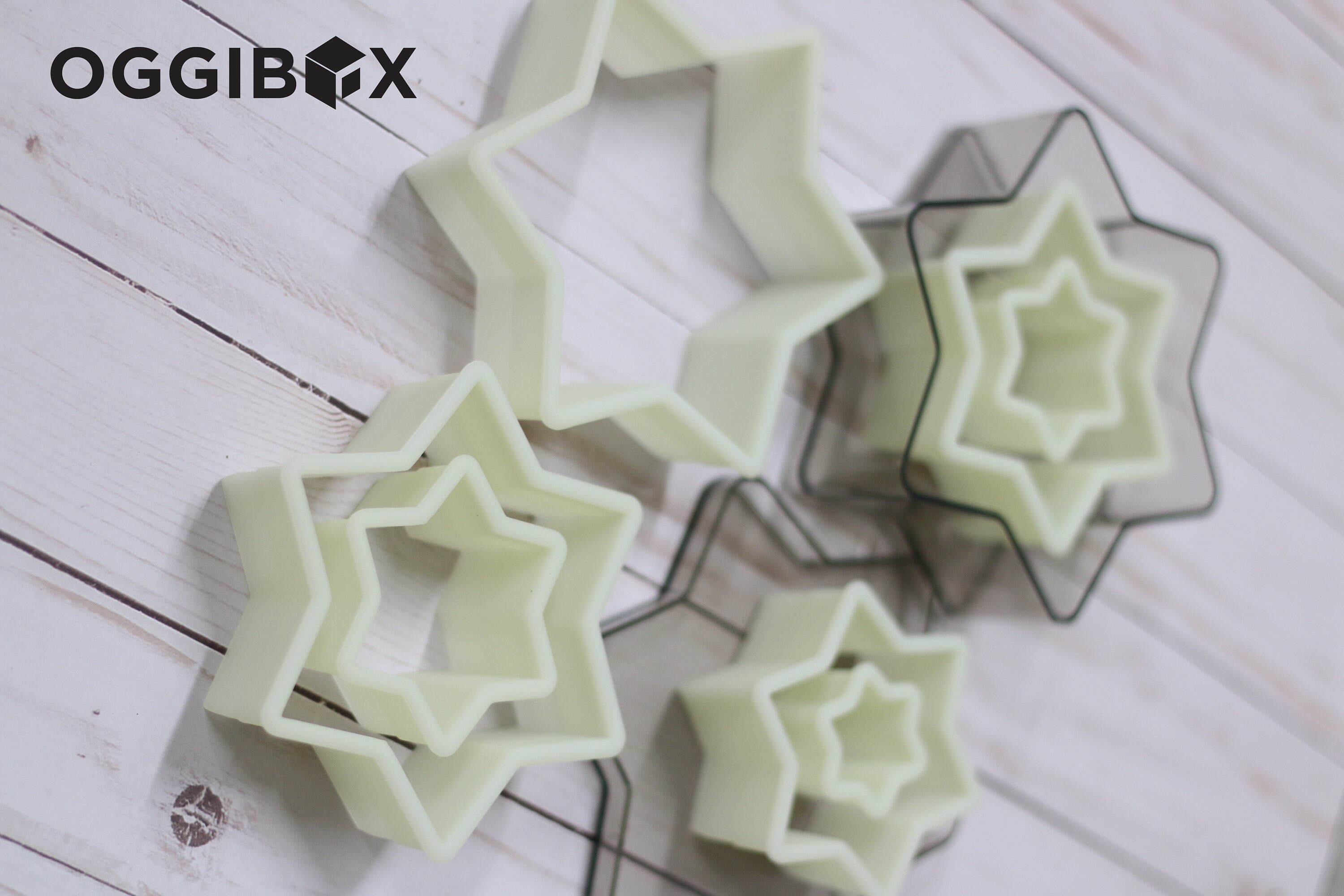 Oggibox 9-Piece Hexagon Nylon Cutter Set Pastry Biscuit Cookie | Etsy