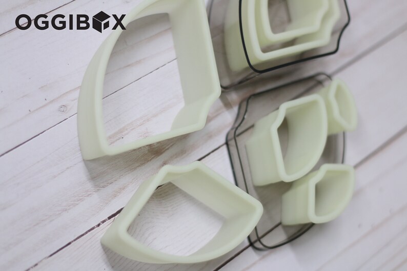 Oggibox 7-Piece Fan Nylon Cutter Set Pastry Biscuit Cookie | Etsy