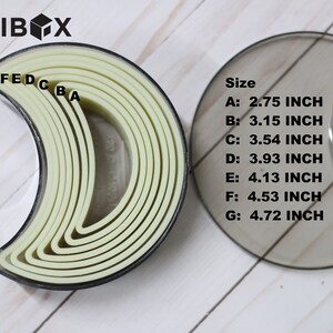 Oggibox 7-piece Half Moon Nylon Cutter Set Pastry Biscuit Cookie Cutter ...