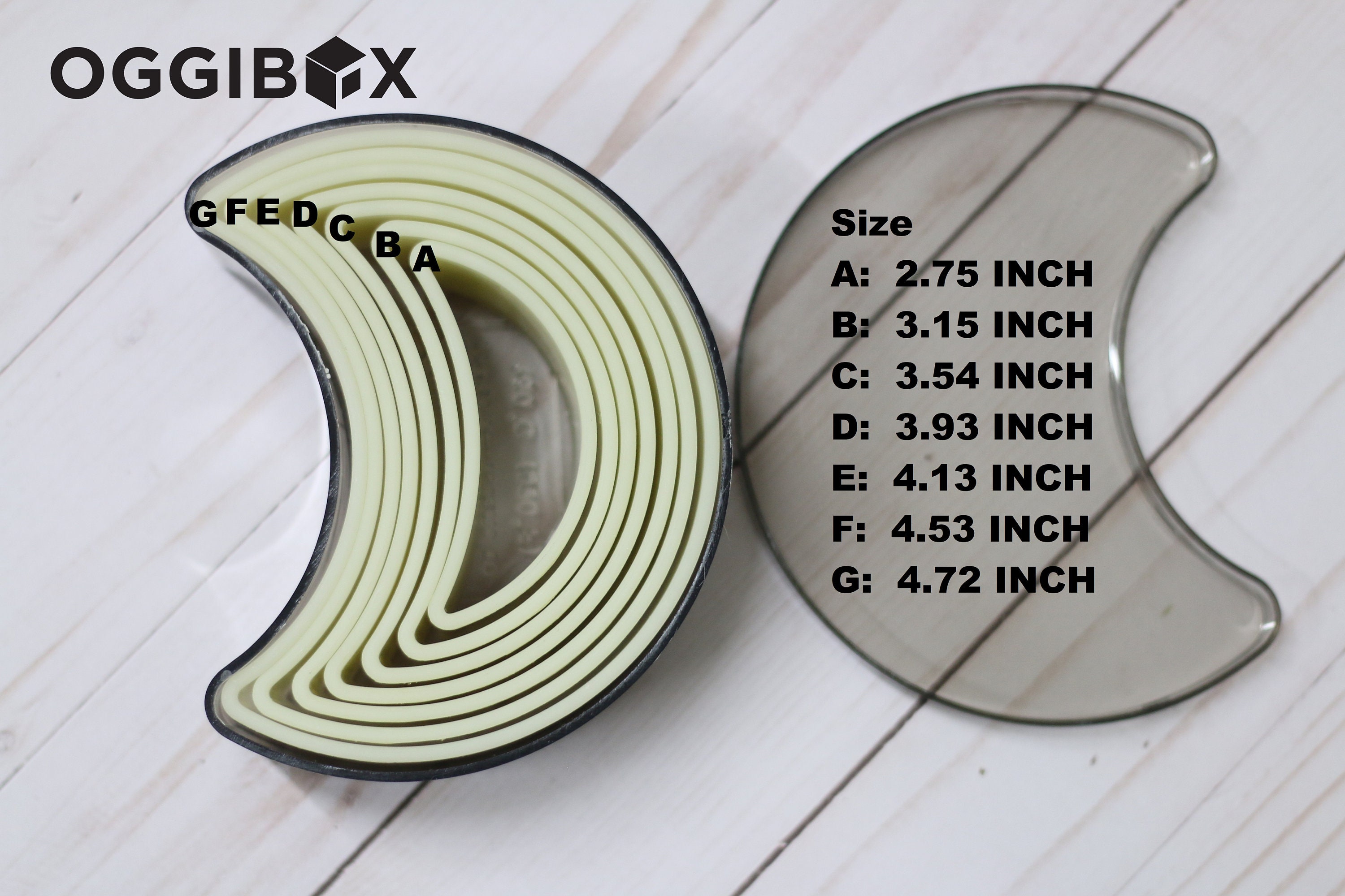 Oggibox 7-piece Half Moon Nylon Cutter Set Pastry Biscuit | Etsy