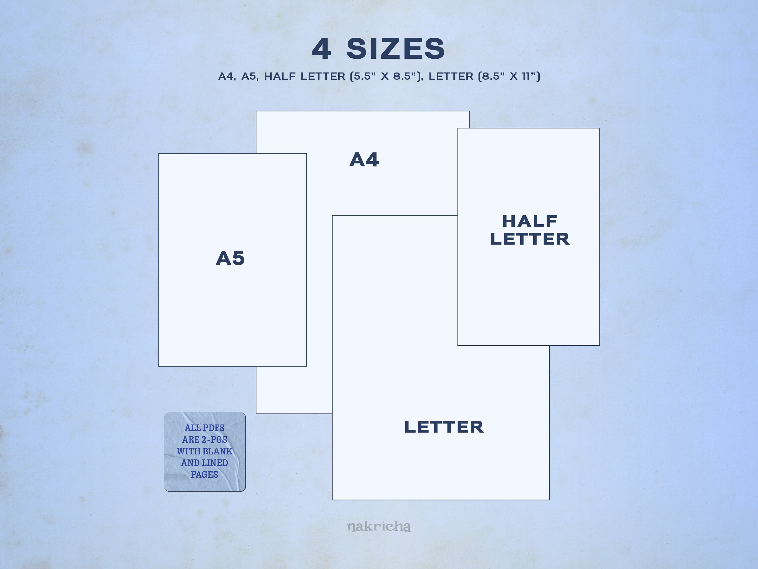 Printable Notes Pages & Goodreads Template Blank and Lined Paper A4, A5 ...