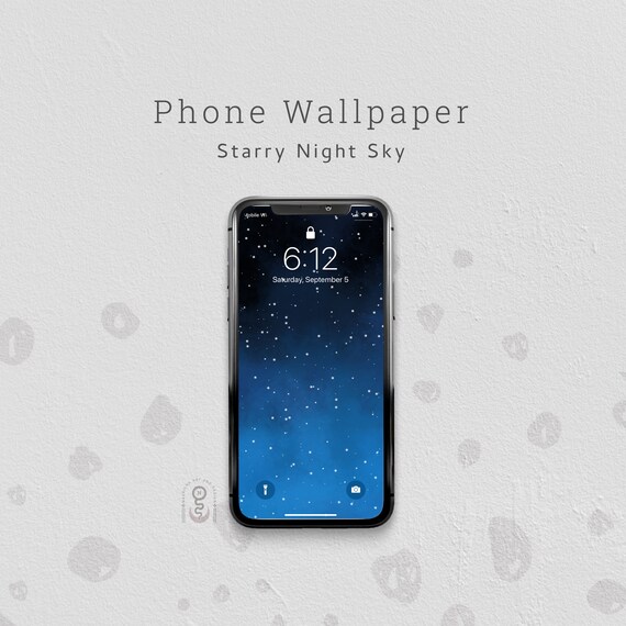 Starry Night Sky Phone Wallpaper Lock Screen iPhone & | Etsy