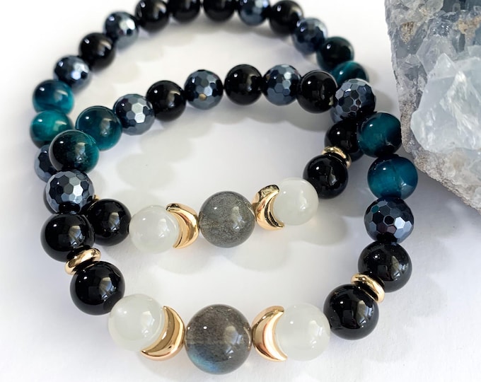 Ultimate Women’s Crystal Protection Bracelet – Labradorite, Tourmaline ...