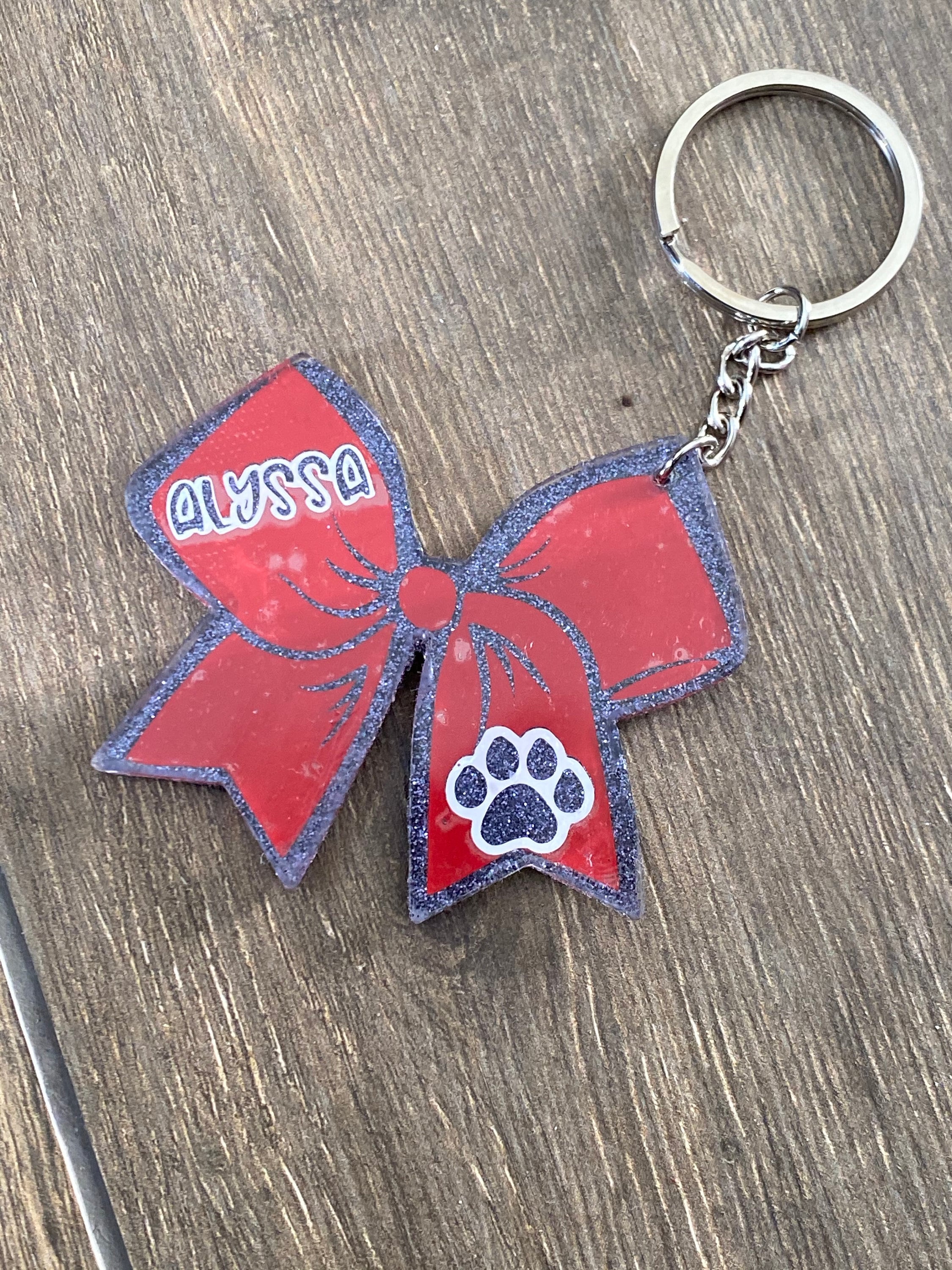 Cheer Bow Bag Tag/ C - Etsy