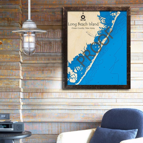 Nautical Map Laser Long Island - Etsy