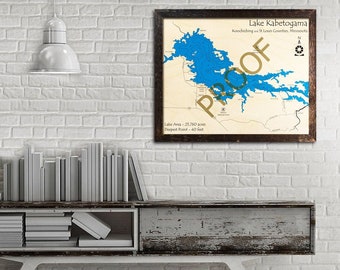 Lake Kabetogama Map - Etsy