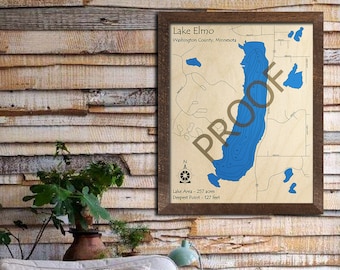 Lake Elmo Map Mn - Etsy