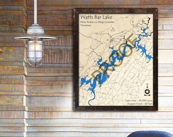 Watts Bar Lake Map - Etsy