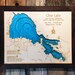 Clear Lake California 3D Nautical Wood Map Laser-etched - Etsy