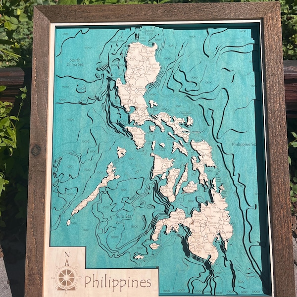 Philippines Wall Map - Etsy