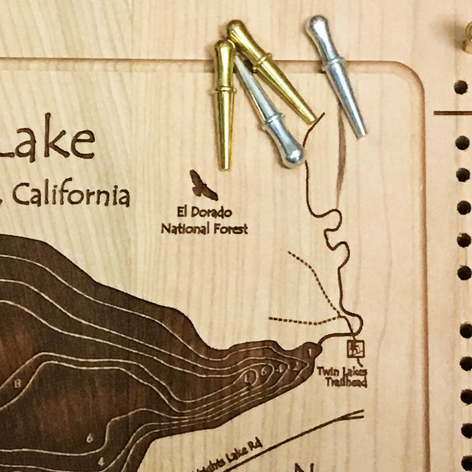 Custom Cribbage Board Personalized Nautical Lake Map - Etsy