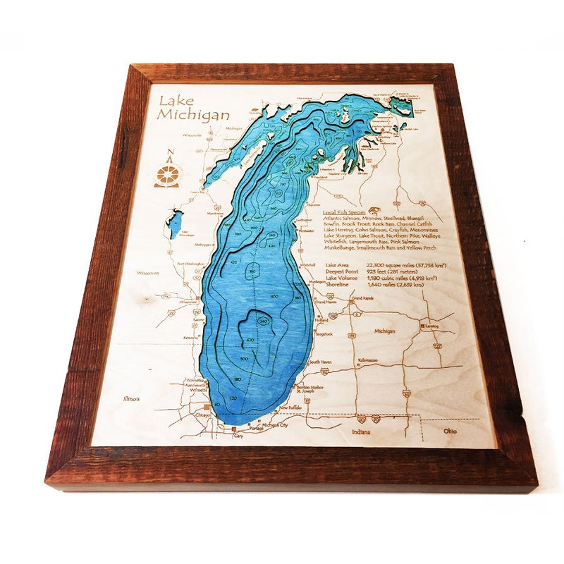 Michigan Map Art - Etsy