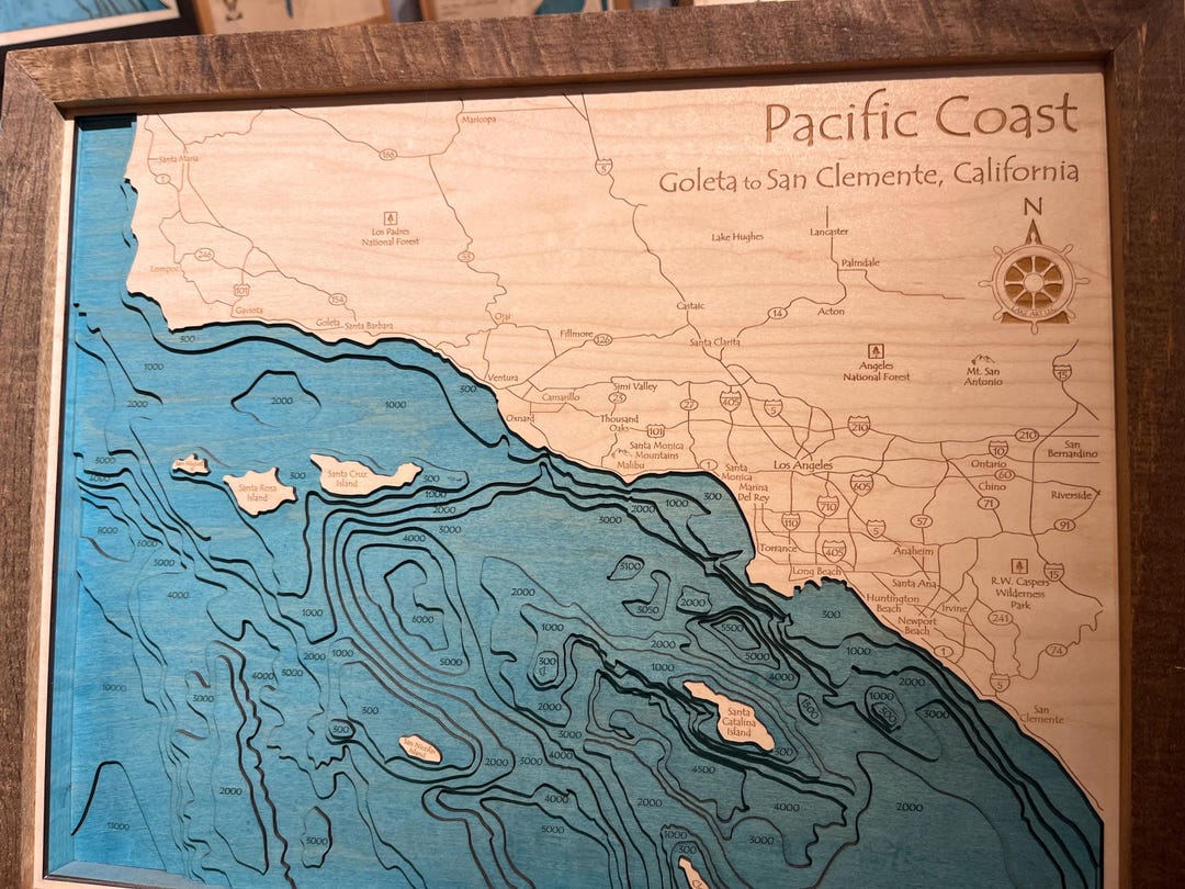 California Coast Map - Goleta to San Clemente, California | California ...