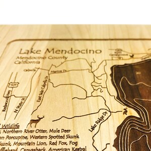 Lake Mendocino Map | Cribbage Game Board | Custom, Personalized, Laser ...
