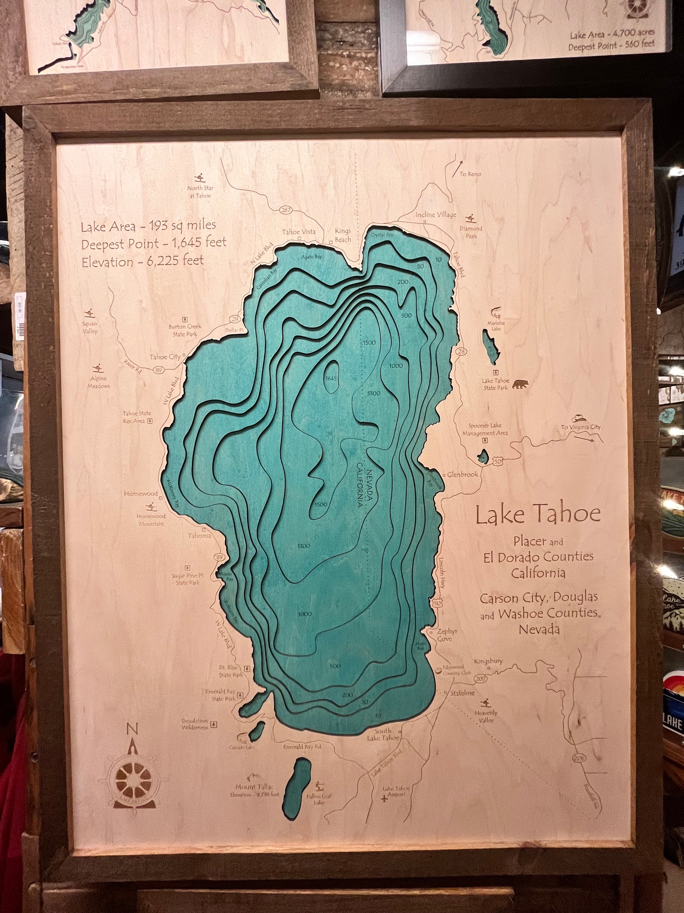 3D Custom Lake Maps, Choose From 10,000+ Lakes, Lake House Decor ...