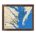 Chesapeake Bay Middle Peninsula, VA 3D Wood Map Custom Nautical Chart ...