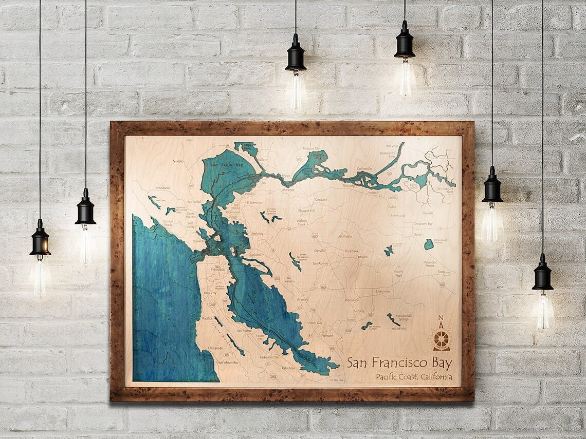 3D Custom Lake Maps, Choose From 10,000+ Lakes, Lake House Decor ...