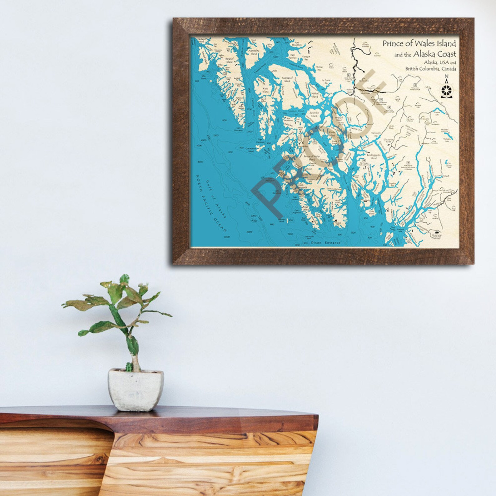 Prince of Wales Island 3D Wood Map | Alaska Coast, British Columbia ...