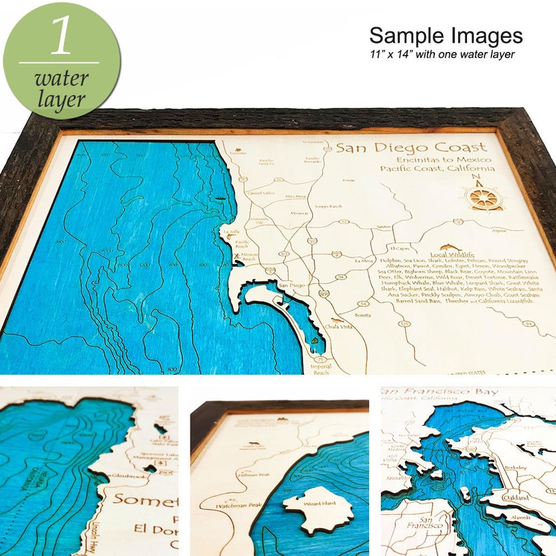 Big Manistique Lake MI 3D Wood Map Custom Nautical Map - Etsy UK