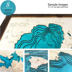 Oneida Lake, NY 3D Wood Map | Custom Nautical Chart, Cabin Decor, Lake ...