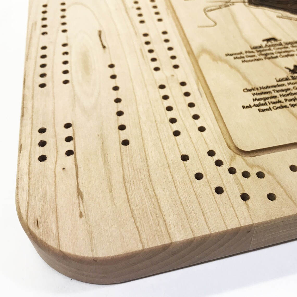 Kirkwood Lake Map | Wooden Cribbage Game Board | Custom Cribbage Board ...