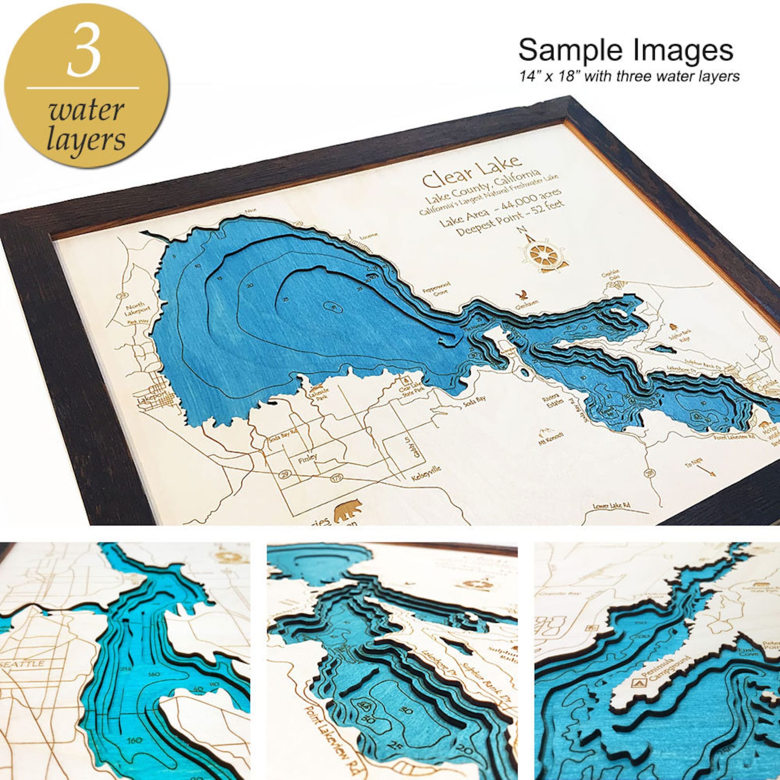 Big Manistique Lake MI 3D Wood Map Custom Nautical Map - Etsy UK
