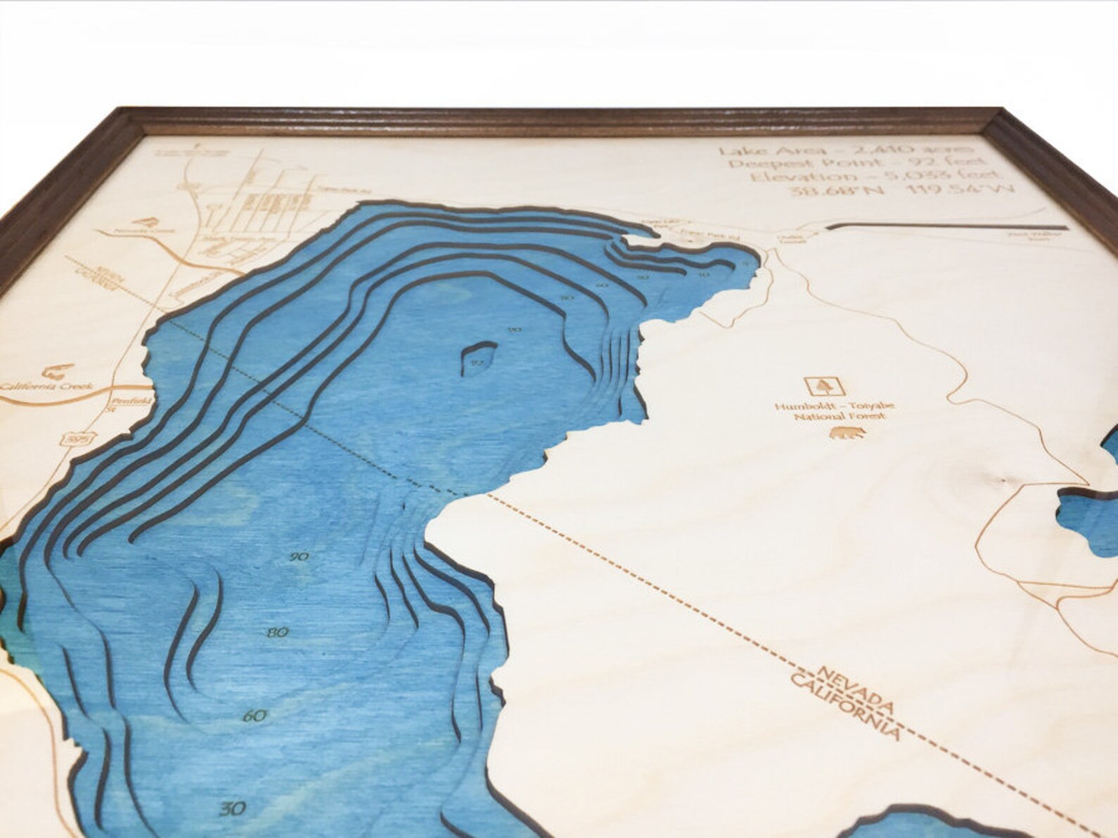 Topaz Lake 3D Wood Map 3D Wood Chart of Topaz Lake Topaz - Etsy UK