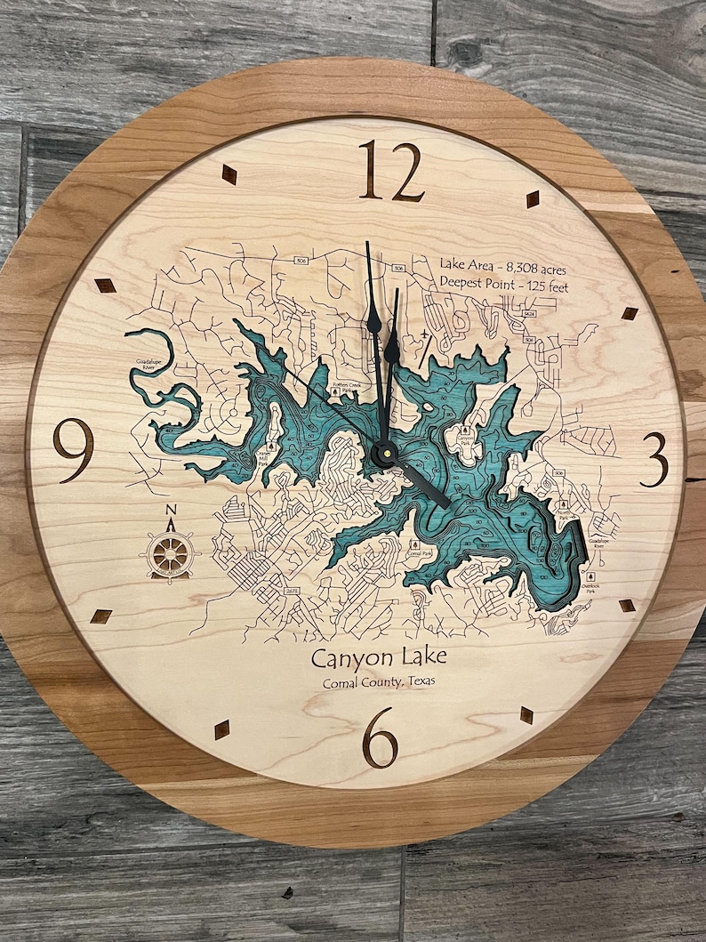 3D Nautical Clocks | Layered Wooden Maps - Custom Nautical Clocks ...