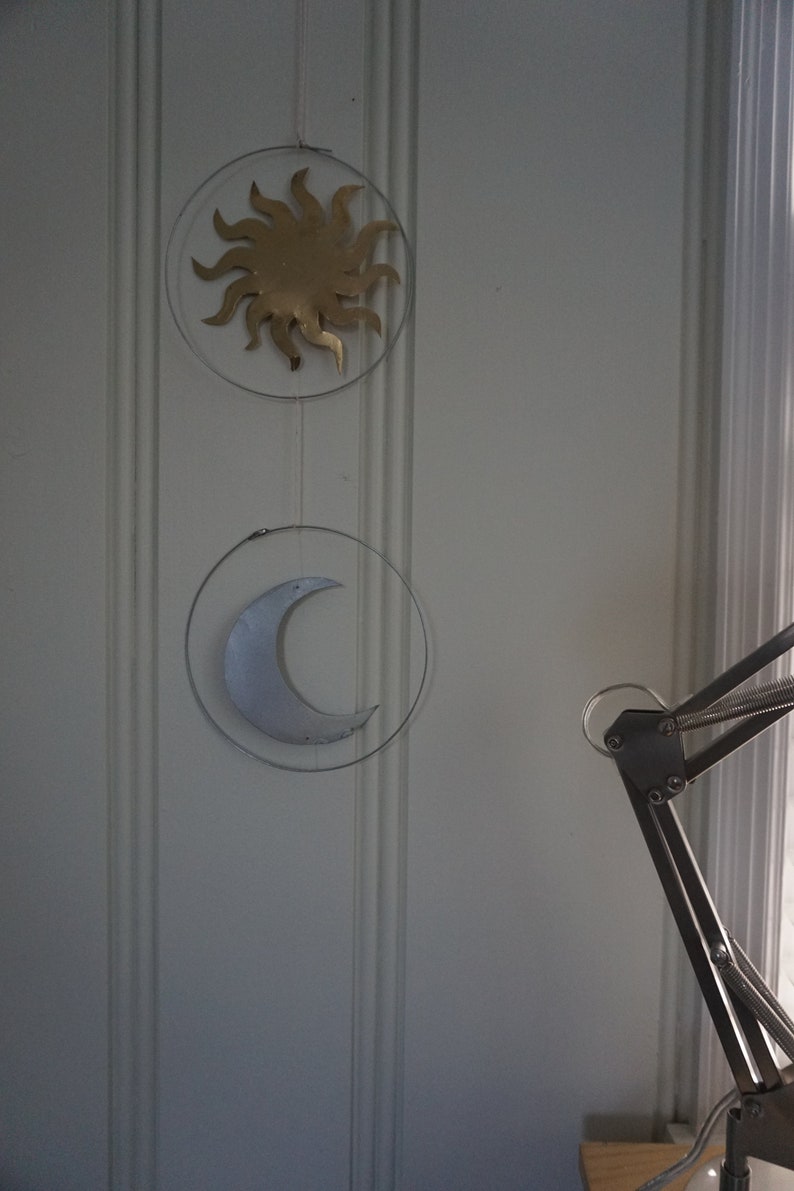 Buy Sun & Moon Wall Decor, Sun Moon Wall Hanging, Sun Moon Art,handmade ...