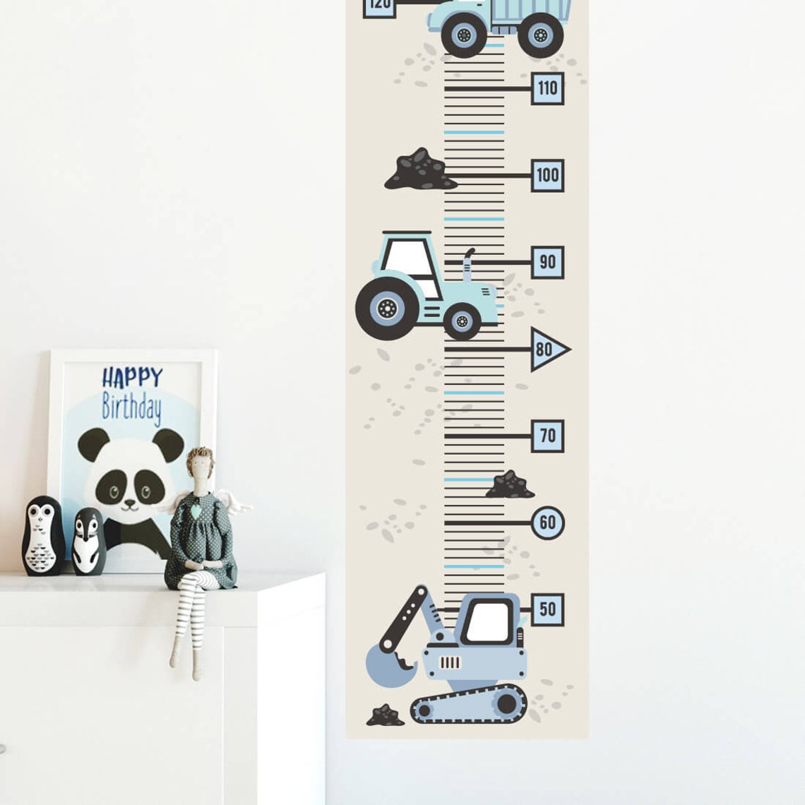 Metric Height Chart Wall Decal for Boys Measurement Chart - Etsy