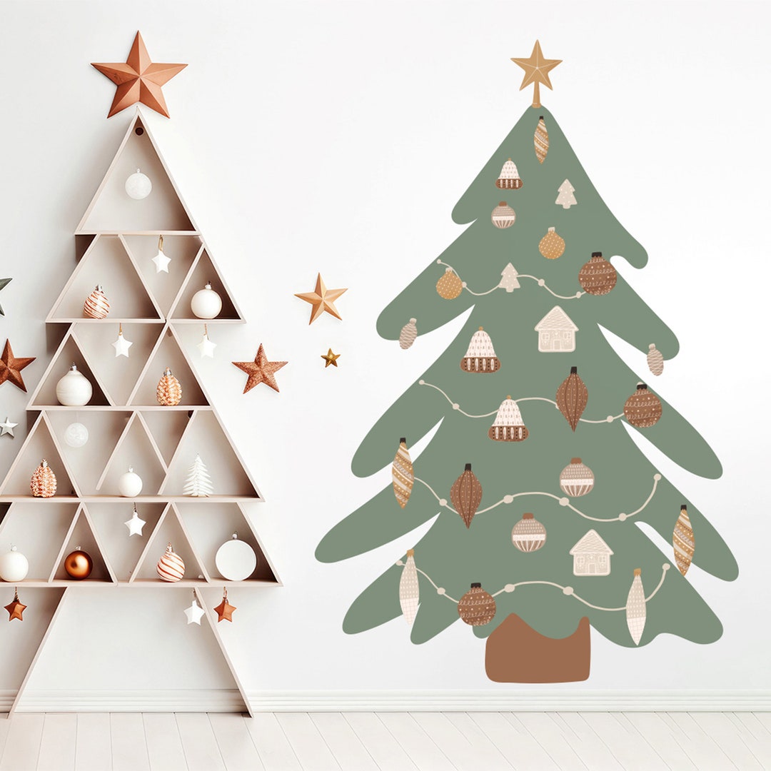 Christmas Tree Decal / Christmas Stickers / Christmas Wall Decal ...