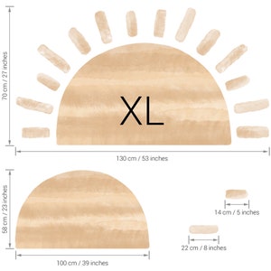 Half Sun Wall Decal / Oversized Sun Decal / Sun Wall Sticker ...