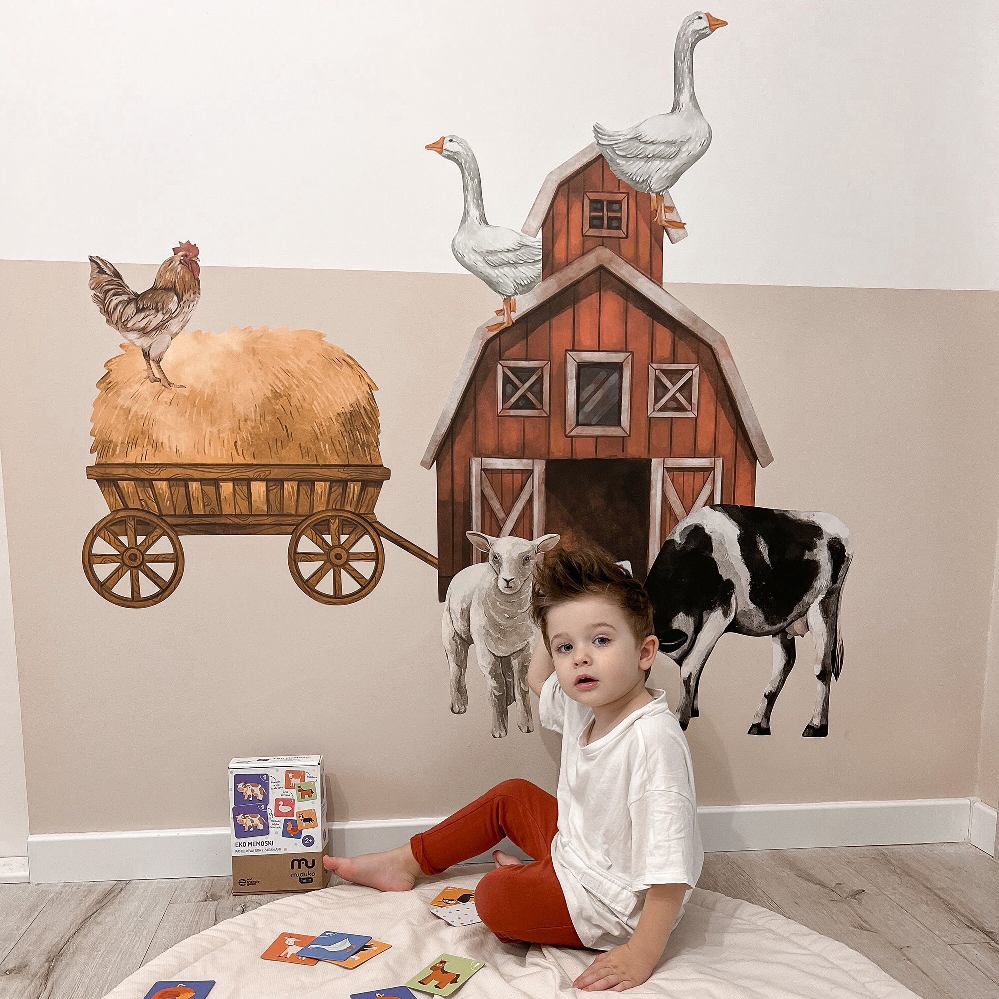 FARM ANIMALS Set Watercolor Wall Decal / Farm Nursery Decor / Nursery ...