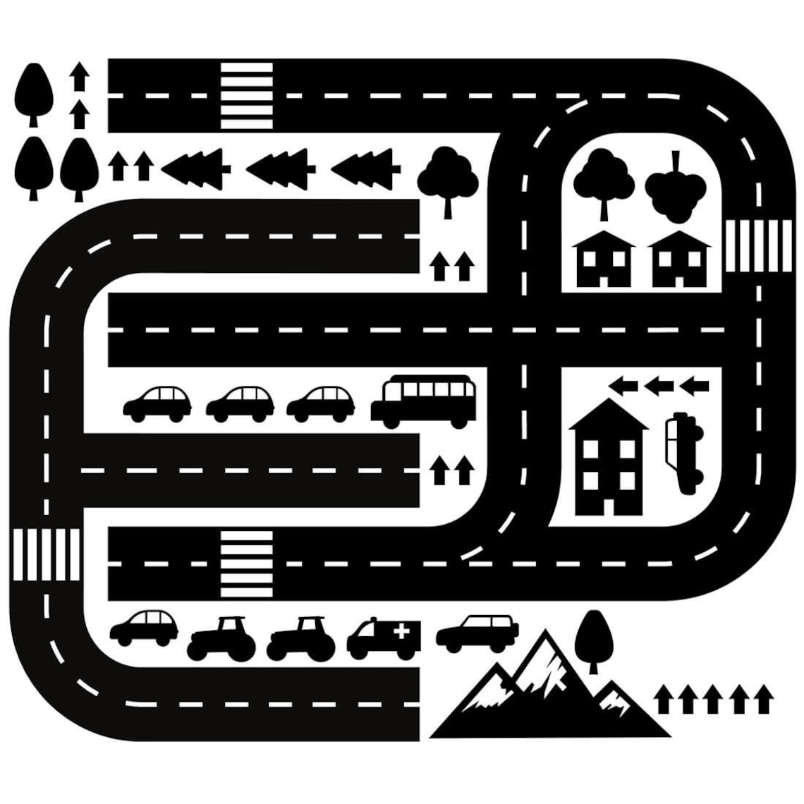 Floor Sticker RACE TRACK Car Kids Wall Art Nursery Decor - Etsy