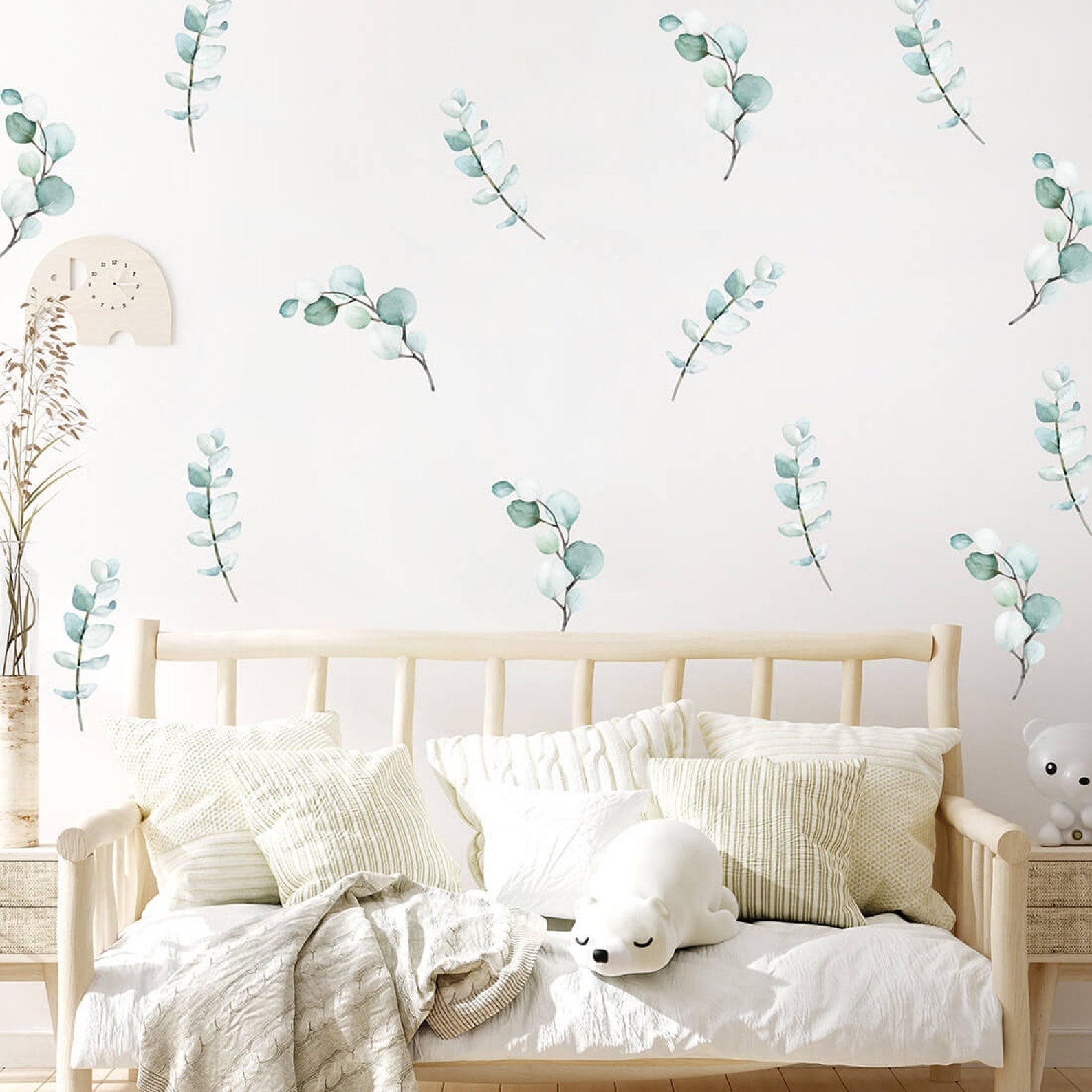 Leaves Wall Decals Watercolor Greenery Sticker Watercolor - Etsy