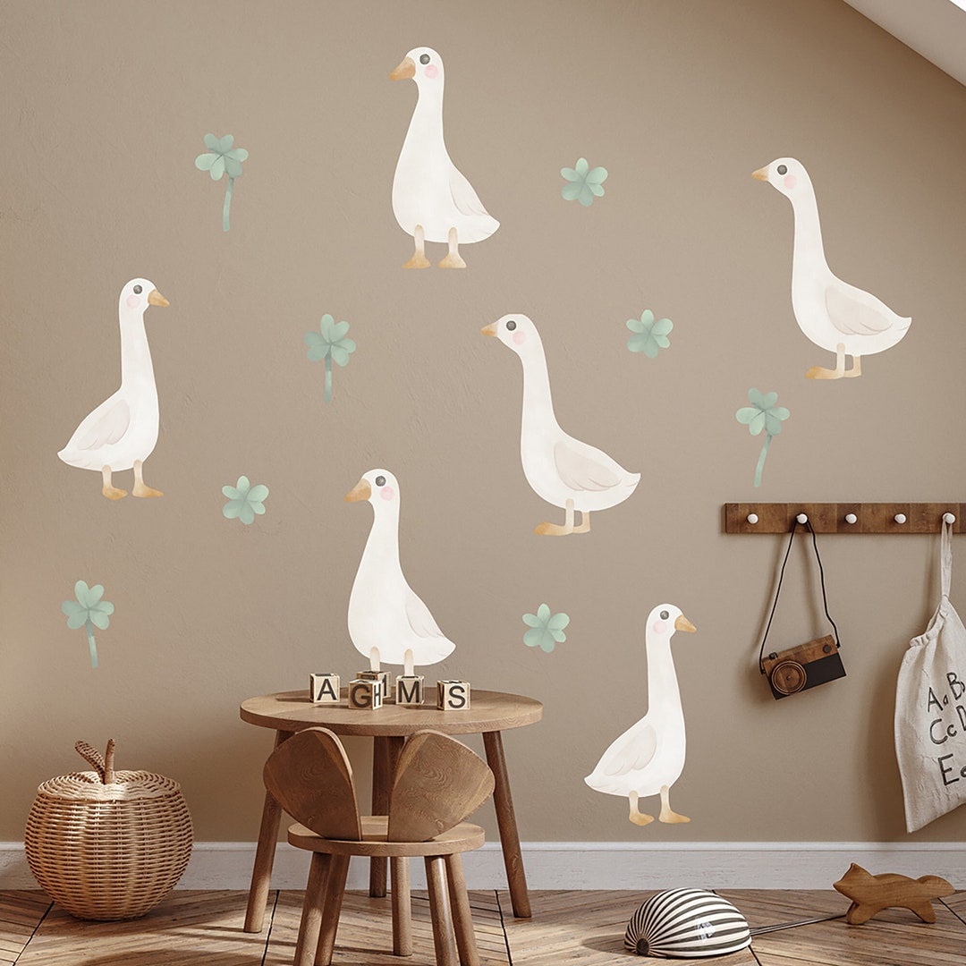 Cute Geese Decal - Goose Wall Sticker for Kid's Room - Etsy
