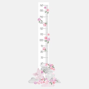 Wall decor HEIGHT CHART moon pink growth chart for kids | Etsy
