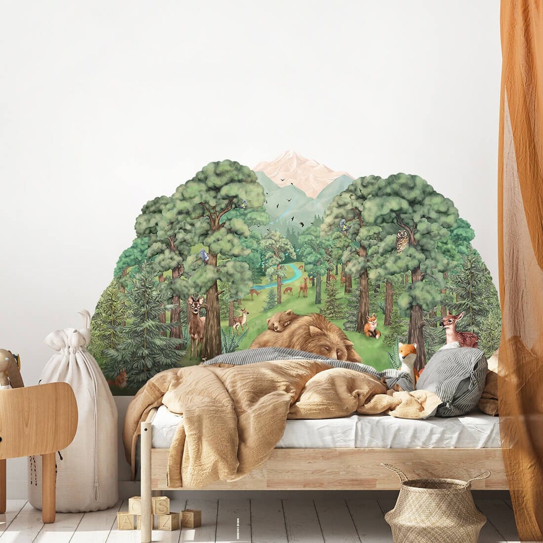 FOREST Wall Decal / Woodland Wall Decal / Forest Wall Sticker / Tree ...