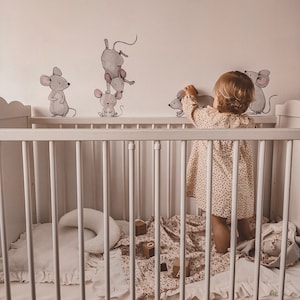 MICE Set Watercolor Wall Decal / Kids Decor / Nursery Wall Decals ...