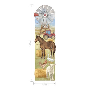 FARM Height Chart Watercolor Wall Decal / Kids Decor / Nursery Wall ...