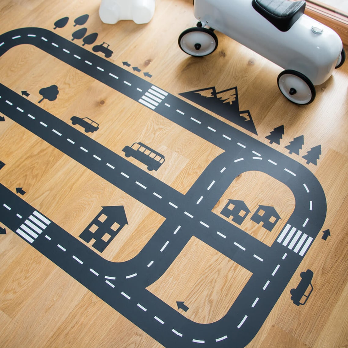 Floor Sticker RACE TRACK Car, Kids Wall Art, Nursery Decor, Playroom ...